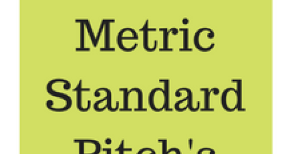 Metric Standard Thread Pitch Table