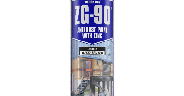 ZG90 Anti-Rust Paint With Primer Satin Black Spray 500ml (Carton of 15 ...